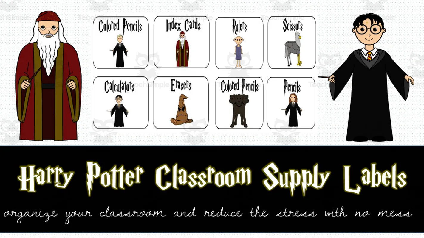 Harry Potter Classroom Supply Labels by Teach Simple