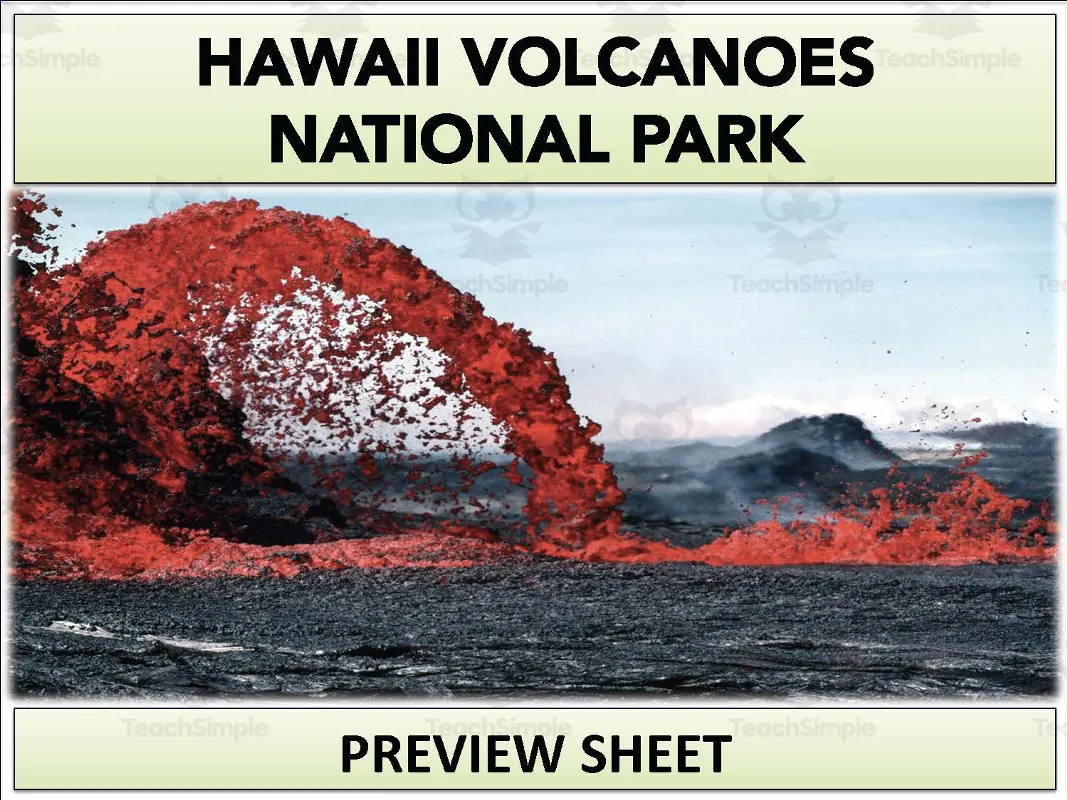 Hawaii Volcanoes National Park Geography Unit by Teach Simple