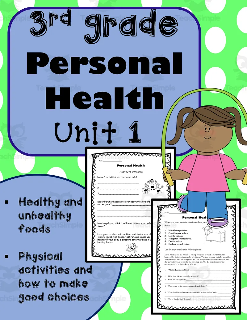 Health | 3rd Grade Unit 1: Personal Health by Teach Simple