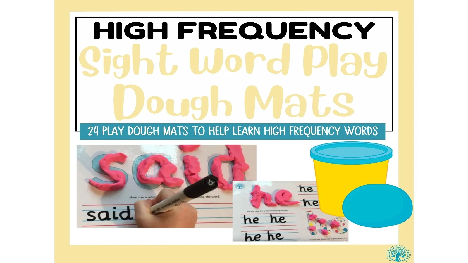 High Frequency Word Play Dough Mats by Teach Simple