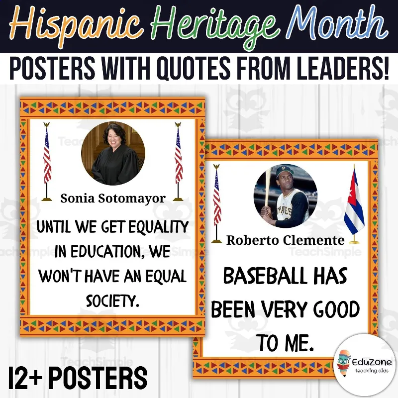 Hispanic Heritage Month poster: Celebrating the Leaders Who Inspire Us ...