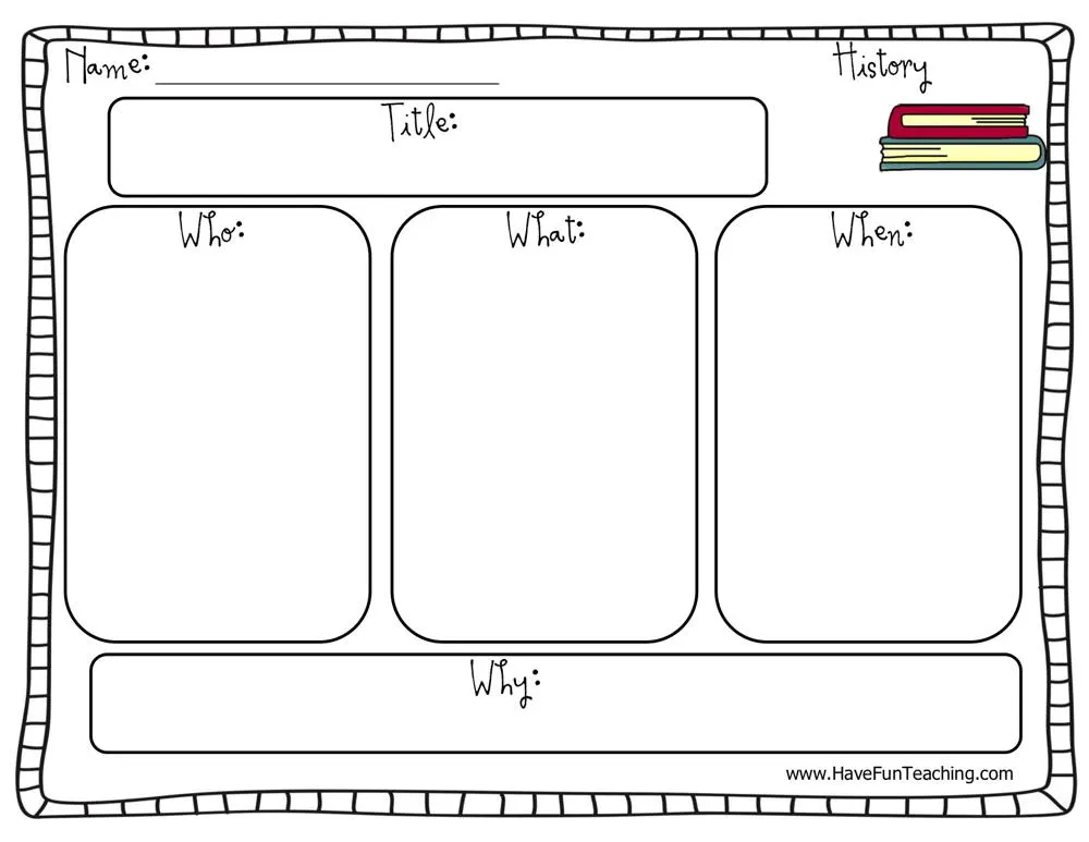 History Graphic Organizer Worksheet by Teach Simple