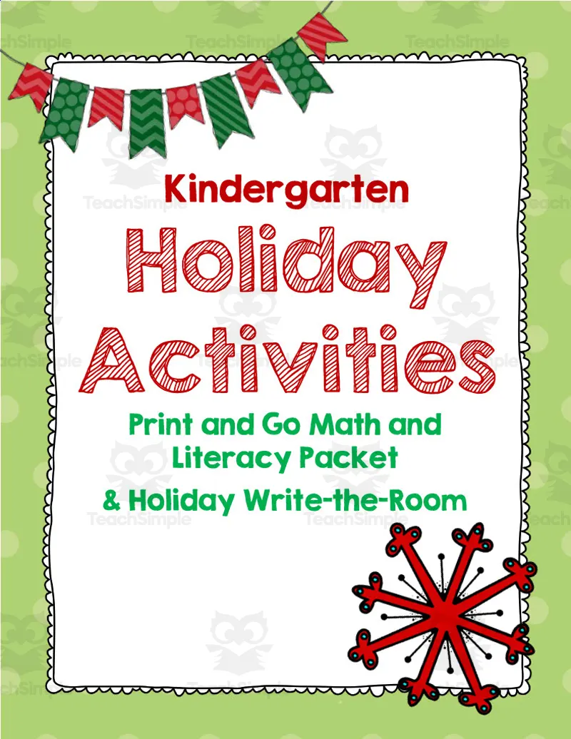 Holiday Activity Packet by Teach Simple