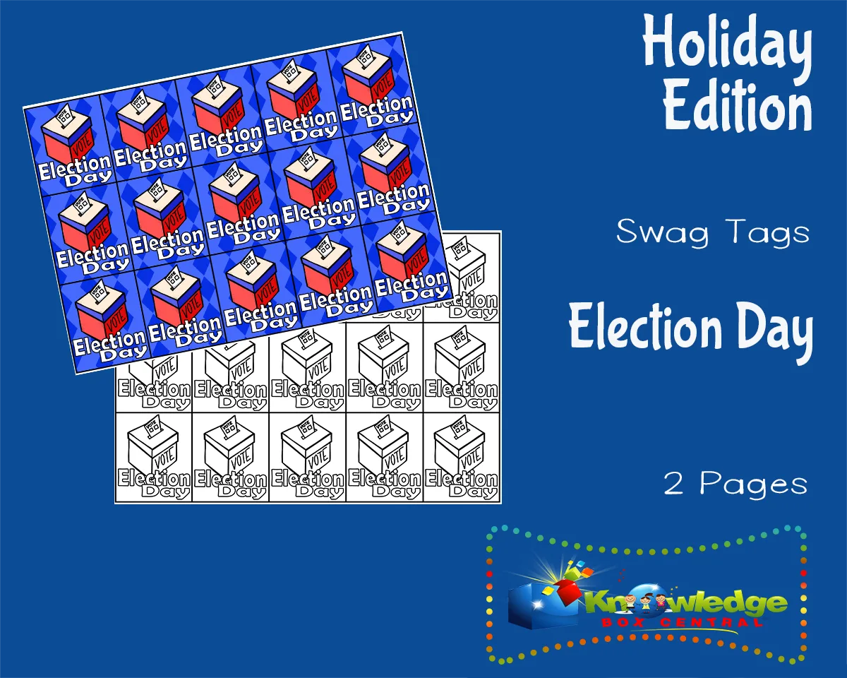 Holiday Swag Tags: Election Day by Teach Simple