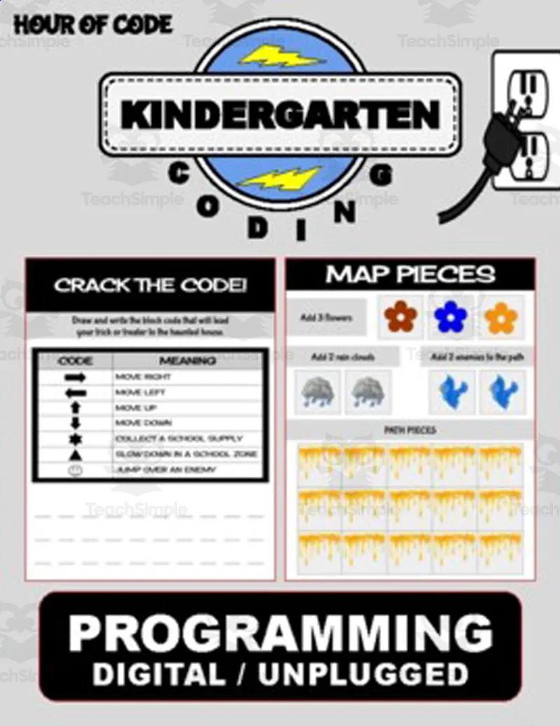 Honey Bee July | Kindergarten Unplugged / Digital Coding by Teach Simple