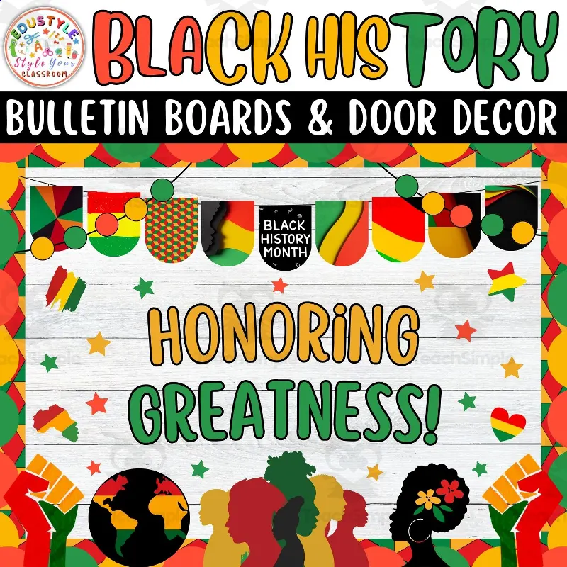 Honoring Greatness!: Black history Month Bulletin Boards kit & decor by ...