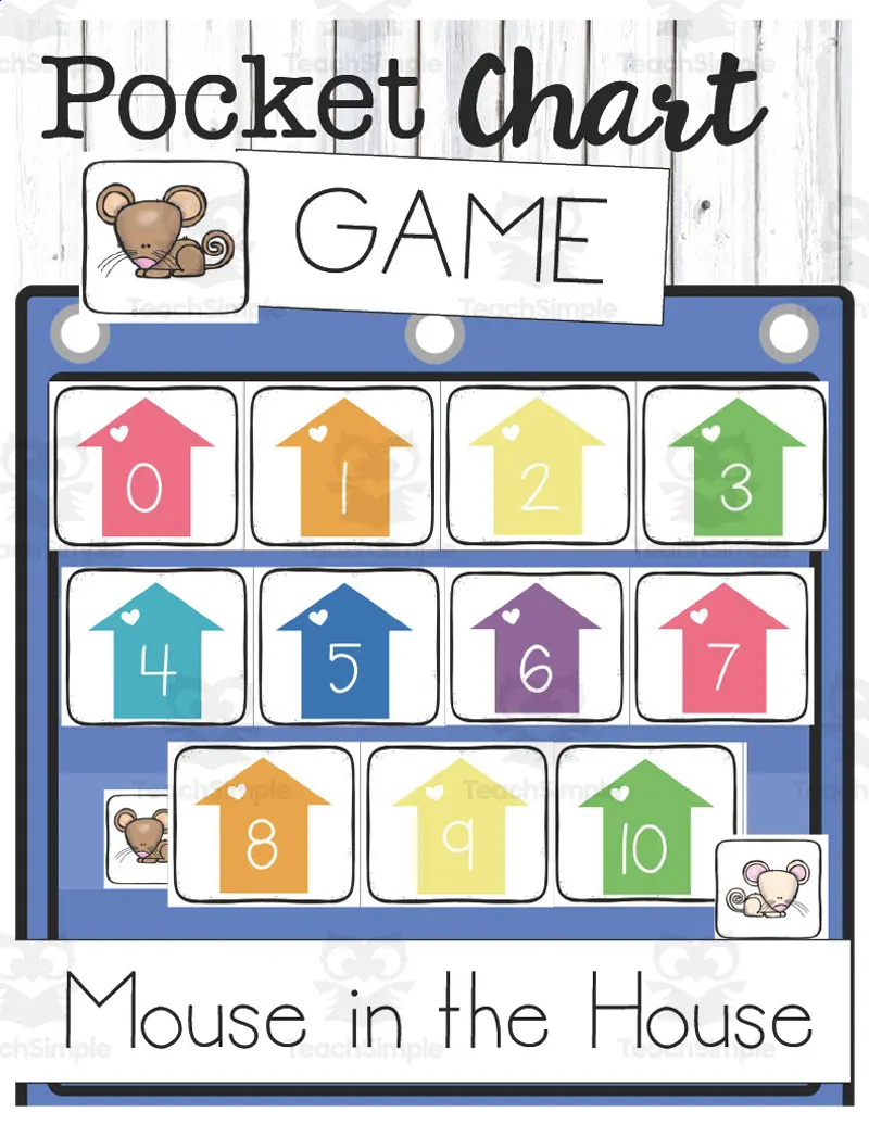 House Numbers Pocket Chart Game by Teach Simple