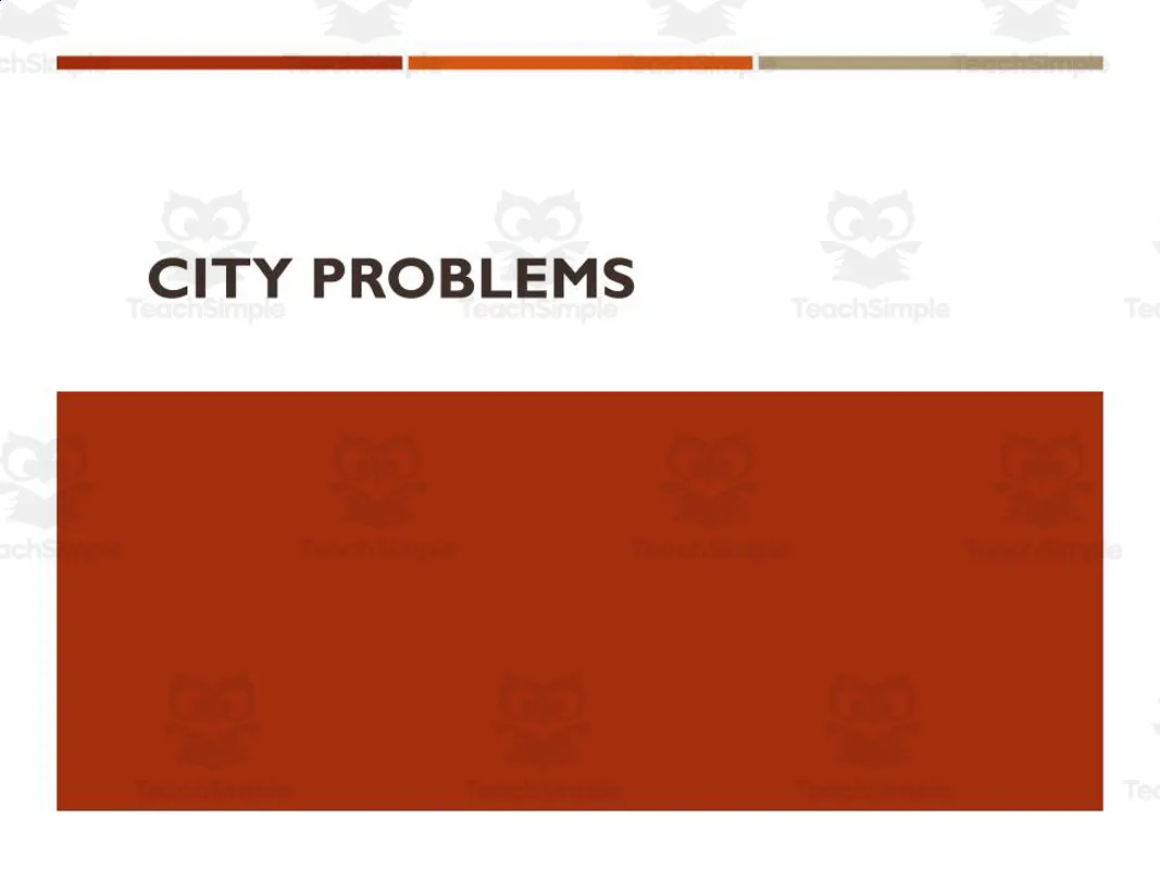 Human Geography: City Problems by Teach Simple