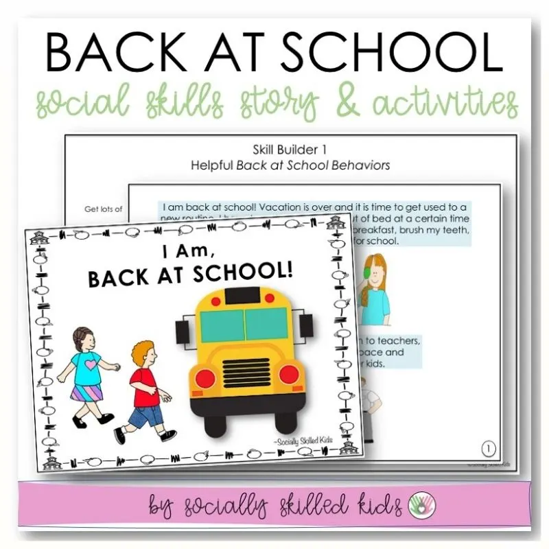 I Am, Back At School! Social Skills Story and Activities by Teach Simple