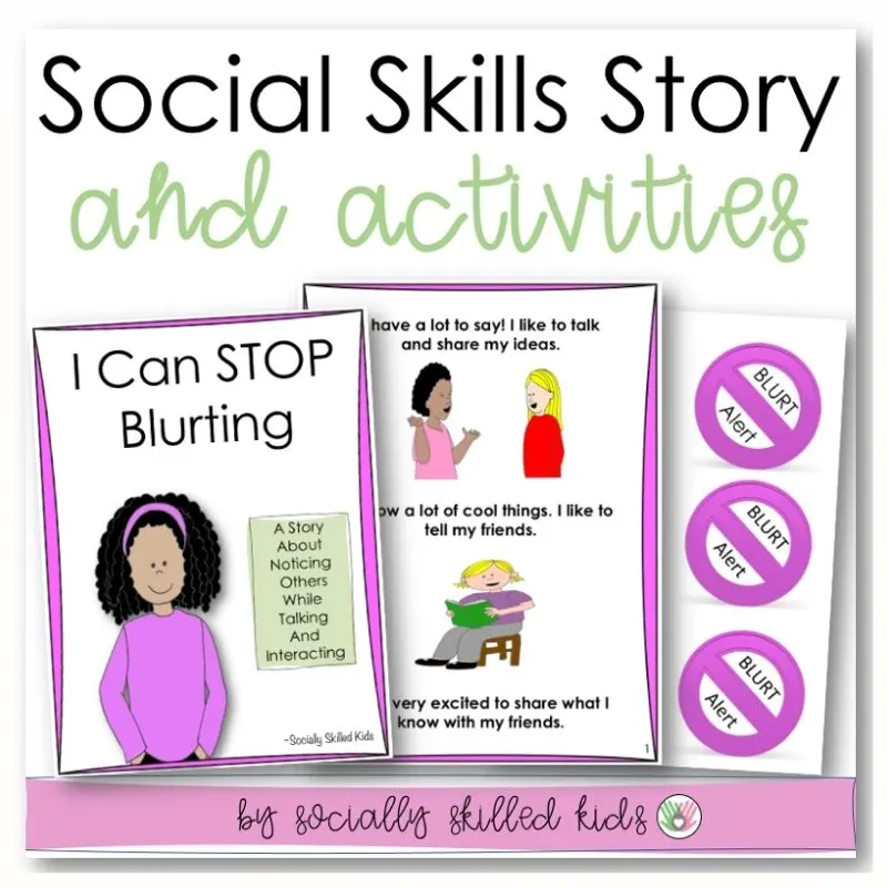 I Can Stop Blurting, Social Skills Story & Activities, For Girls K-2nd ...