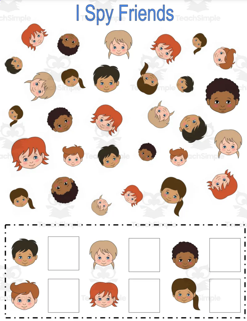 I Spy Friends! An SEL I Spy Activity by Teach Simple