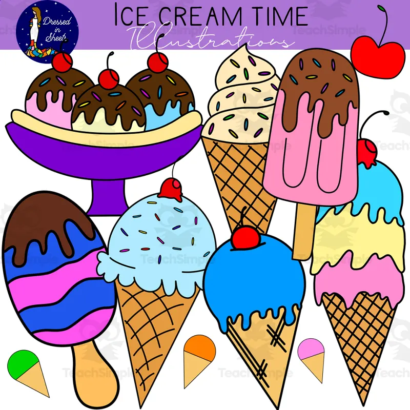 Ice Cream Time Clip Art by Teach Simple