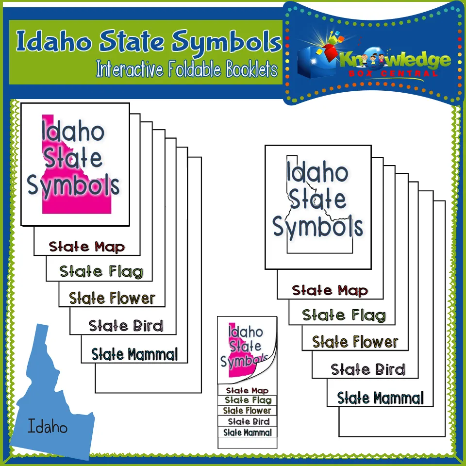 Idaho State Symbols Interactive Foldable Booklets - EBOOK by Teach Simple