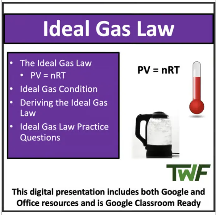 Ideal Gas Law pV=nRT - Senior Chemistry lesson by Teach Simple