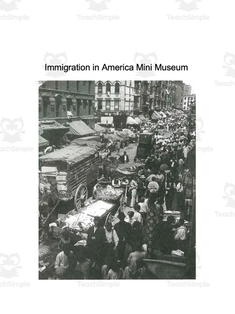 Immigration in America Mini Museum by Teach Simple