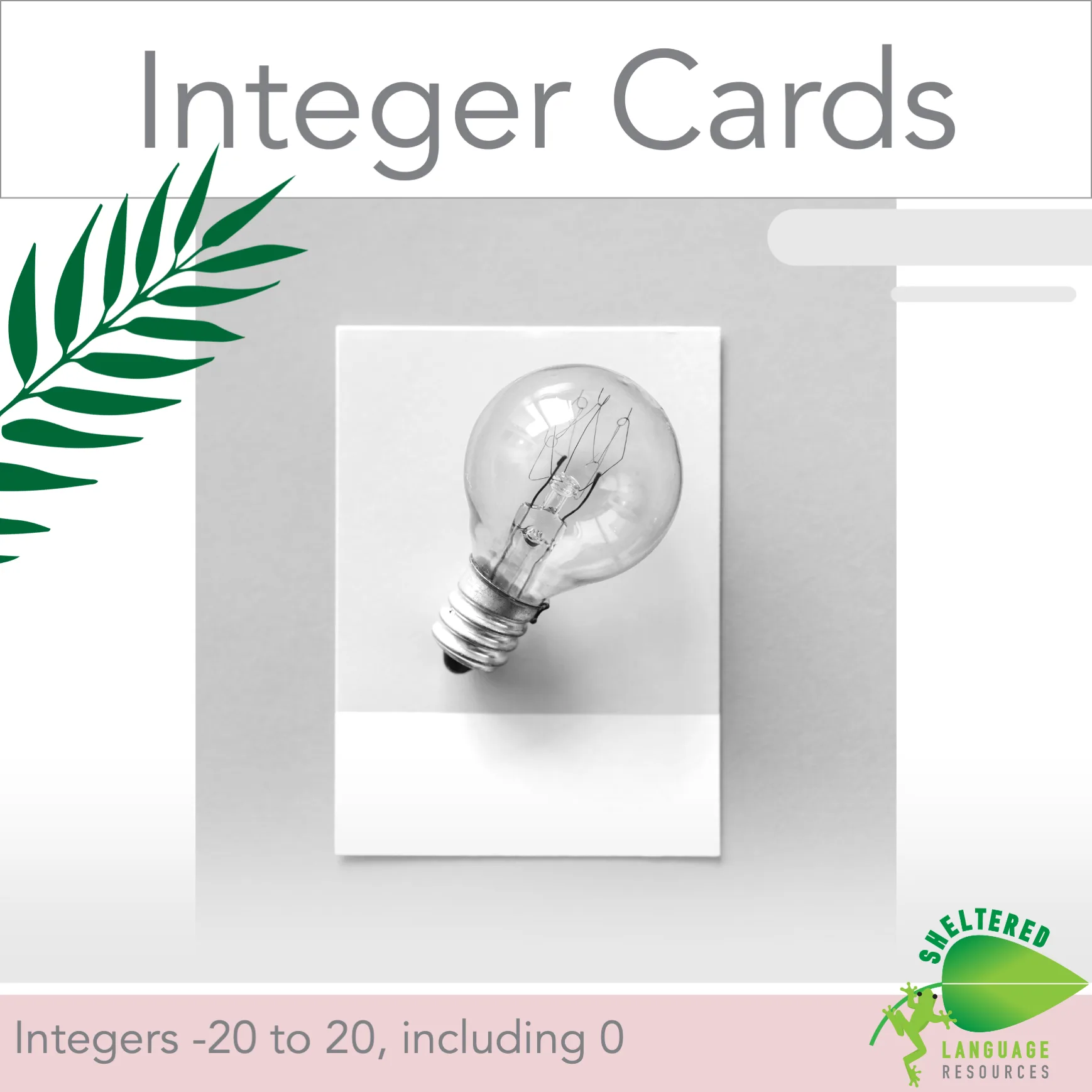 Integer Cards by Teach Simple