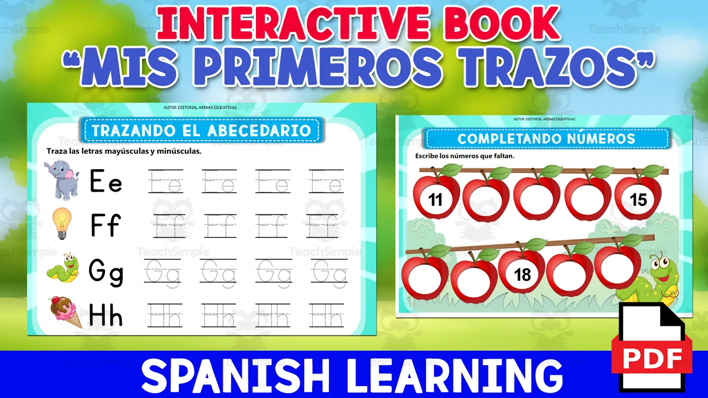 INTERACTIVE BOOK "MY FIRST LINES IN SPANISH" by Teach Simple