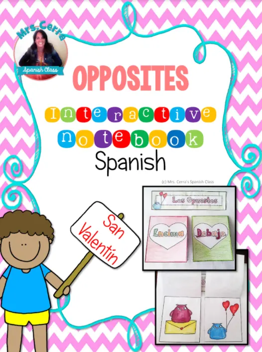 INTERACTIVE NOTEBOOK - Los opuestos en San Valentín by Teach Simple