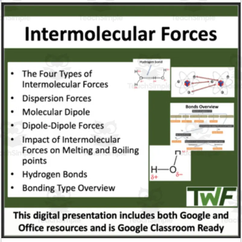 Intermolecular Forces - Google Slides and PowerPoint Lesson by Teach Simple