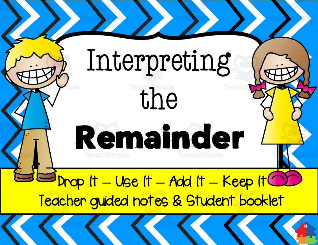 Interpreting the Remainder Booklet | Math Book & Assessment by Teach Simple