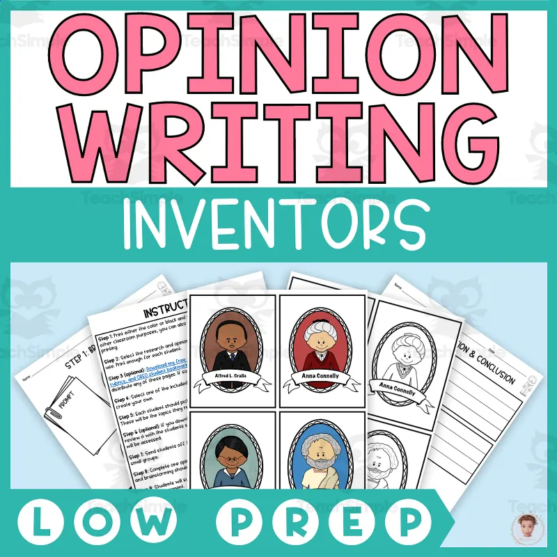 Inventors Opinion Writing Step-by-Step (Would You Rather) by Teach Simple