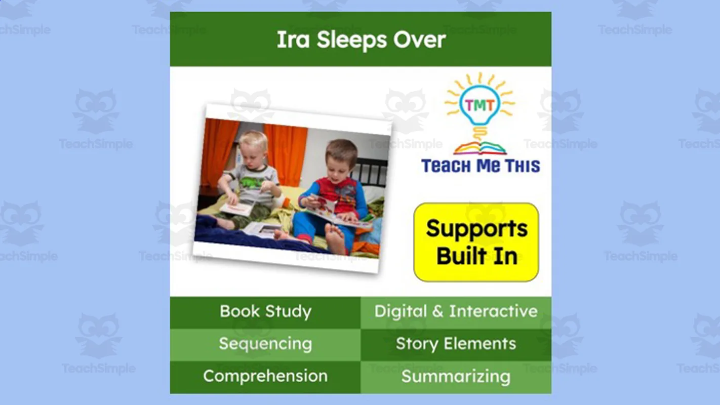 Ira Sleeps Over | Book Companion Activities | Digital Book Study by ...