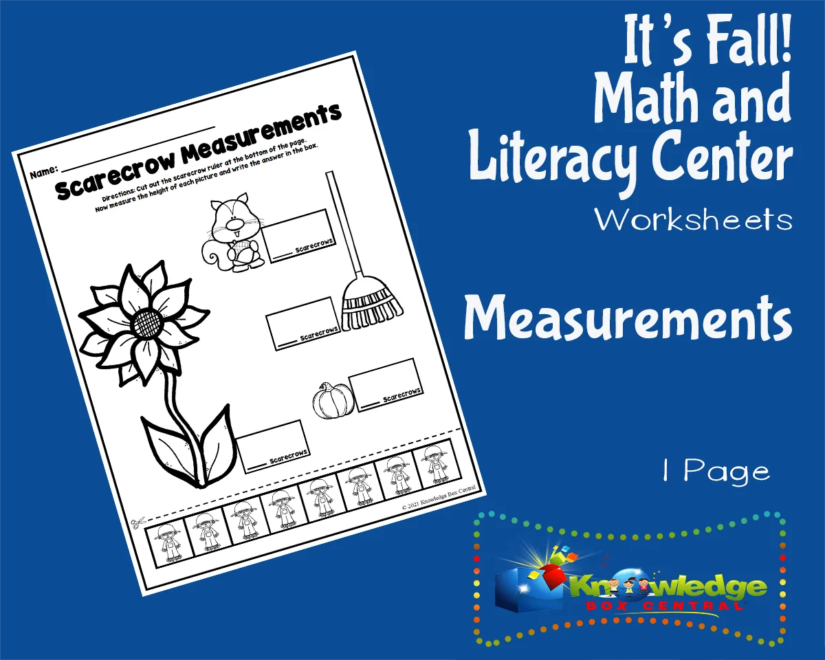 It's Fall! Kindergarten Math & Literacy Center: Measurements by Teach ...