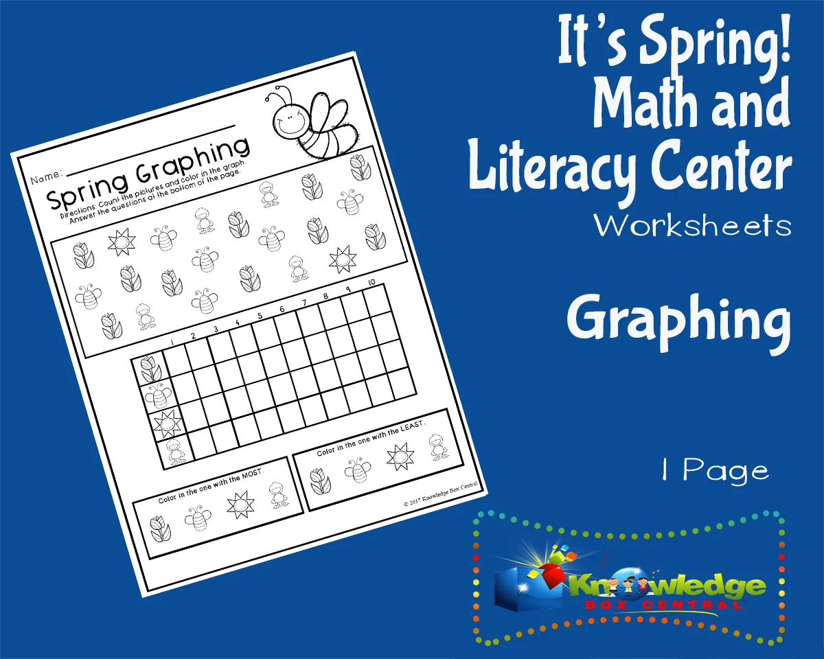 It's Spring! Kindergarten Math & Literacy Center: Graphing by Teach Simple