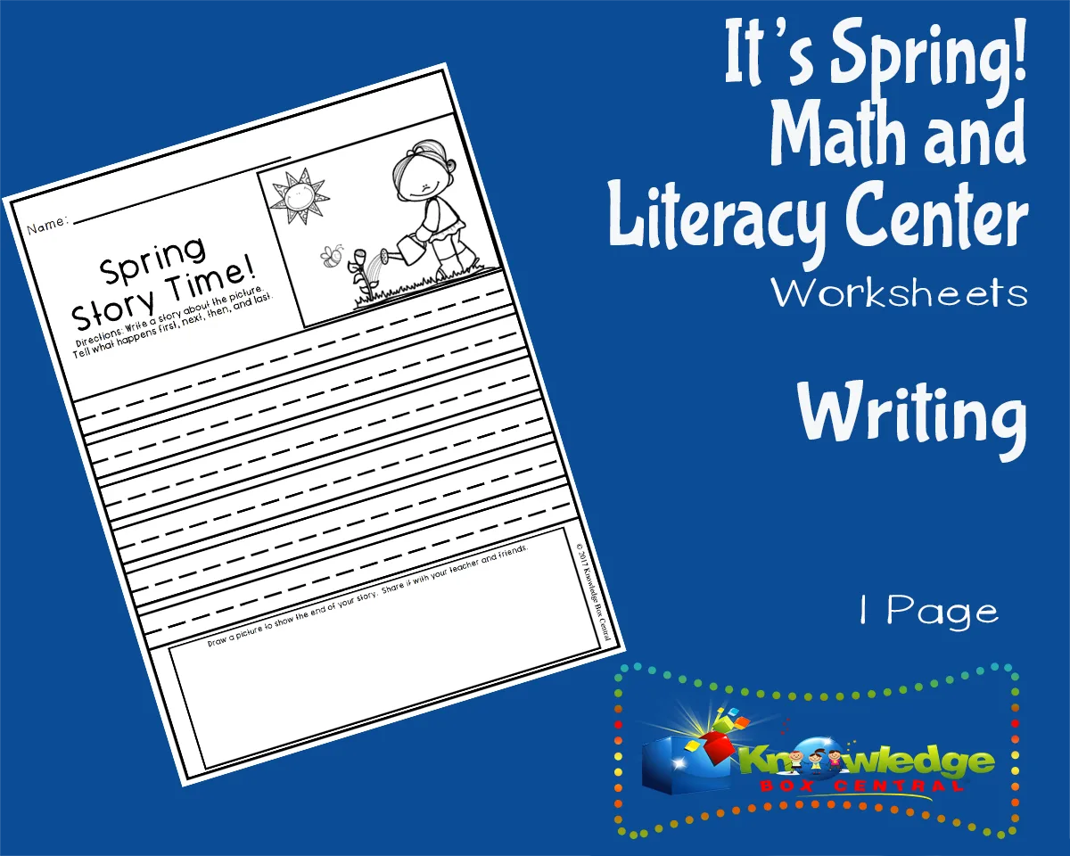It's Spring! Kindergarten Math & Literacy Center: Writing by Teach Simple