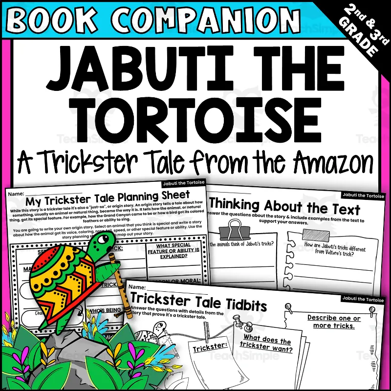 Jabuti the Tortoise Reader Response Activities by Teach Simple