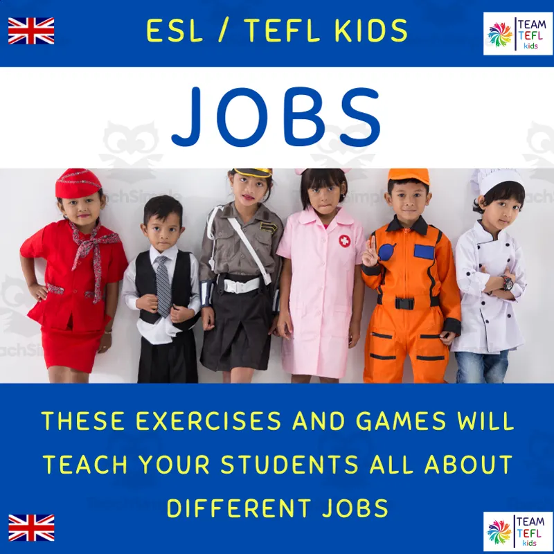 Jobs ESL Lesson Plan For Kids and Early Learners by Teach Simple