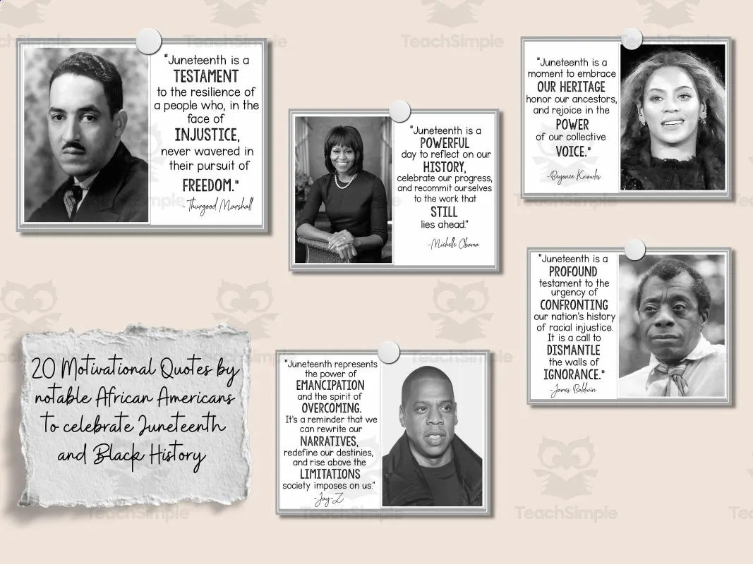 Juneteenth Motivational Quotes Pride Juneteenth Decor Black History by ...