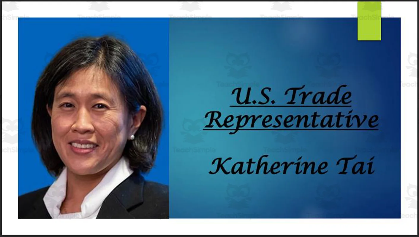 Katherine Tai - U.S. Trade Representative (BIO PPT) by Teach Simple