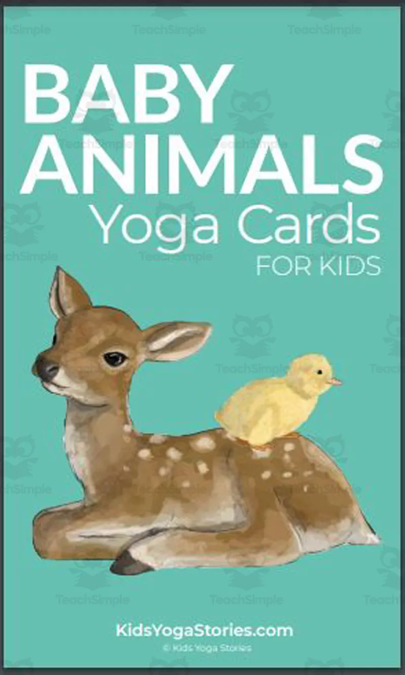 Kids Yoga Stories: Baby Animals Yoga Cards for Kids by Teach Simple