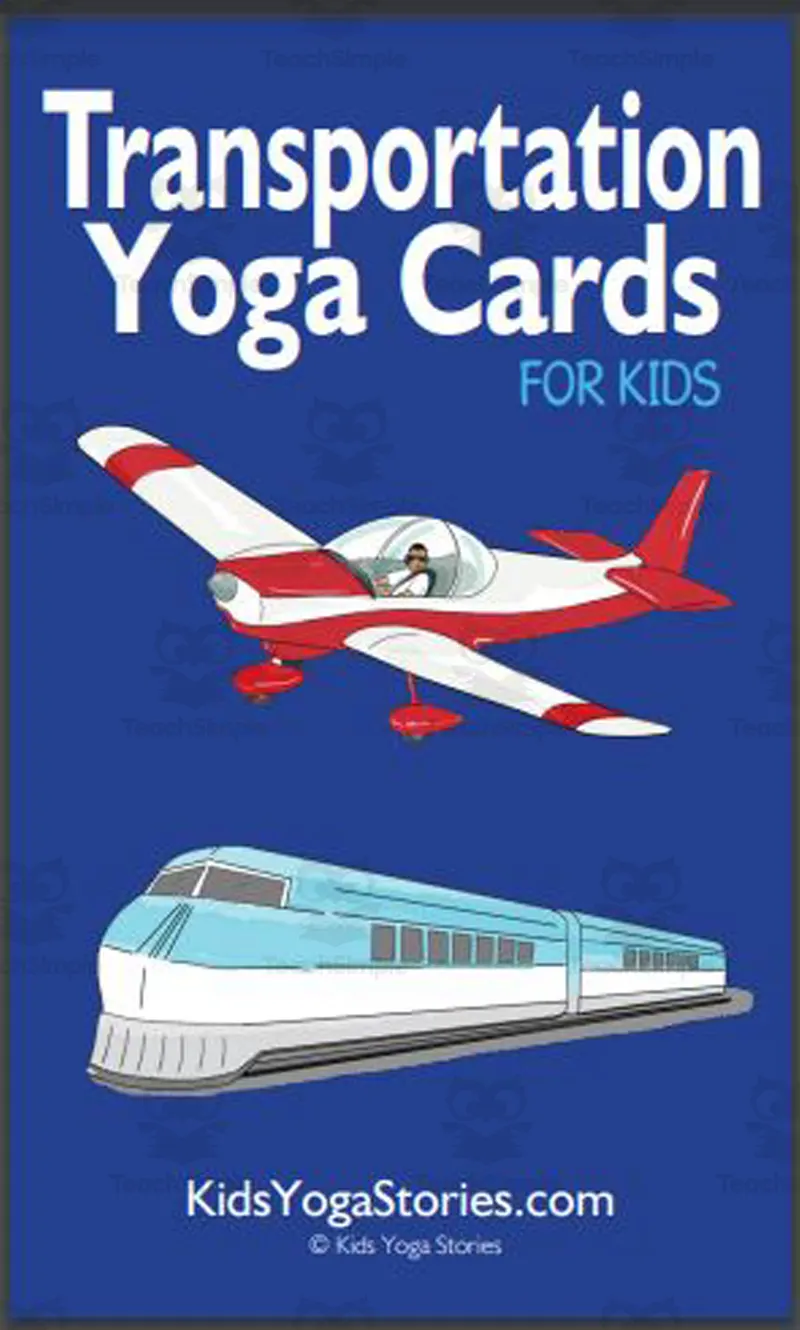 Kids Yoga Stories: Transportation Yoga Cards for Kids by Teach Simple