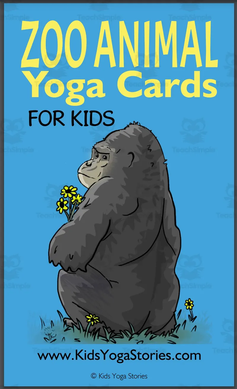 Kids Yoga Stories: Zoo Animals Yoga Cards for Kids by Teach Simple