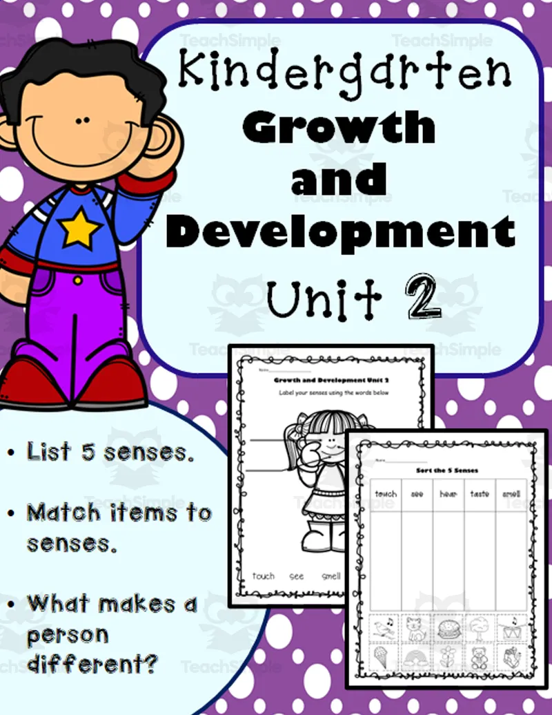 Kindergarten Health: Unit 2 by Teach Simple