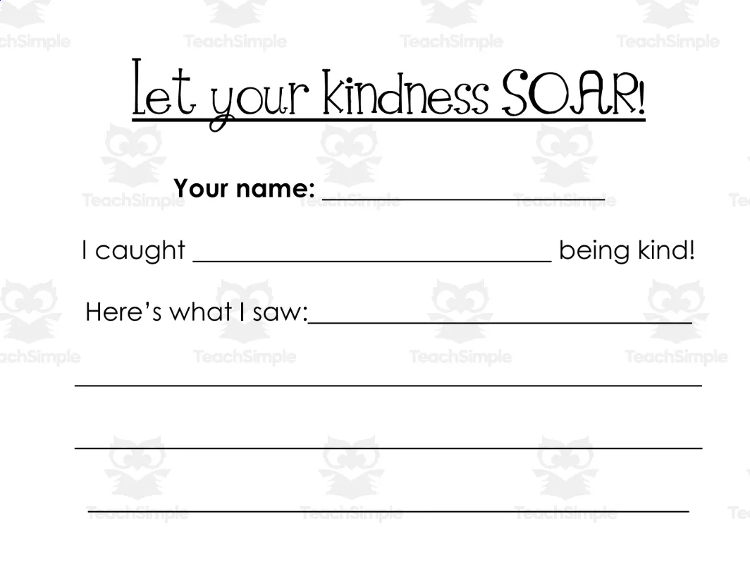 Kindness Slips | Classroom Community Building by Teach Simple