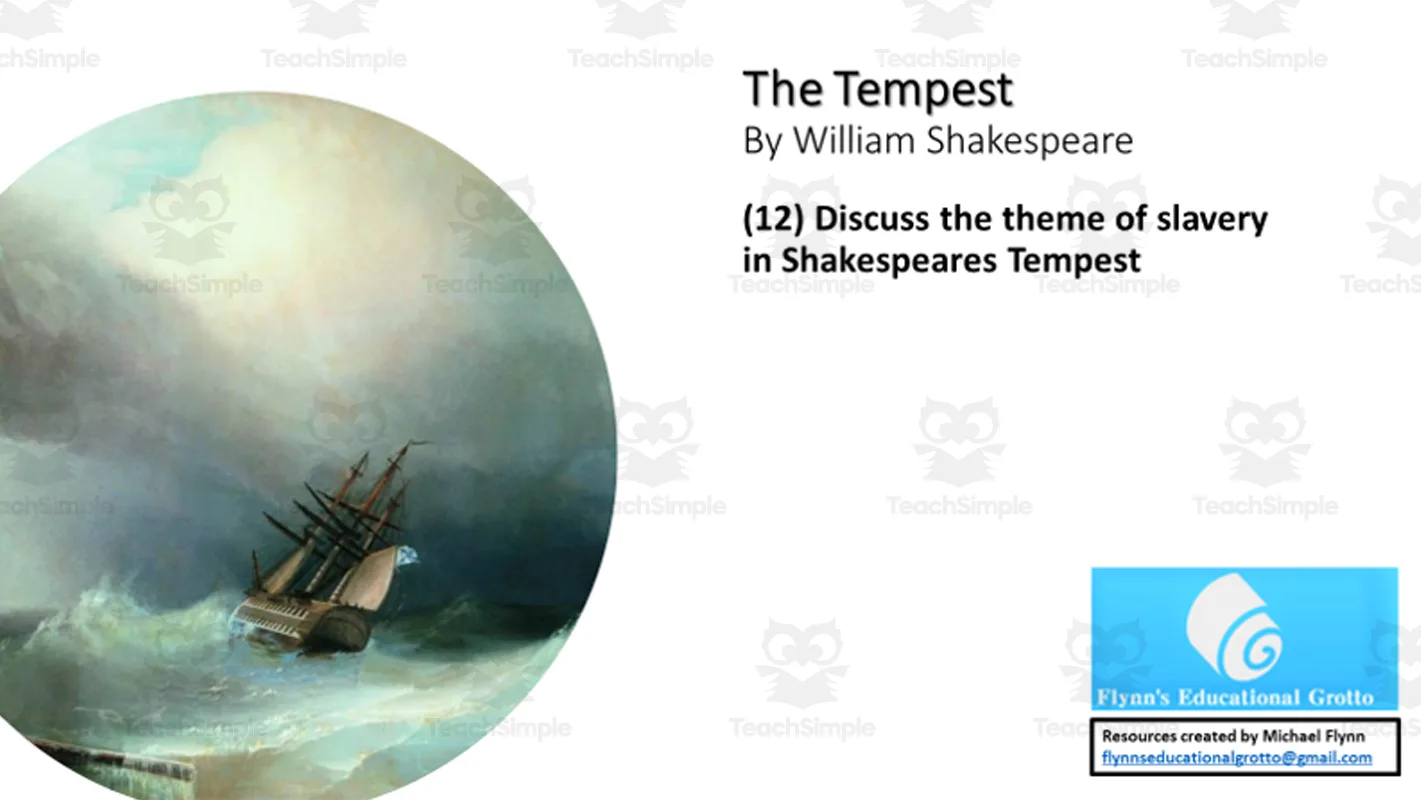 KS4 Literature: (12) ‘The Tempest’ – Guided Essay Writing ii by Teach ...
