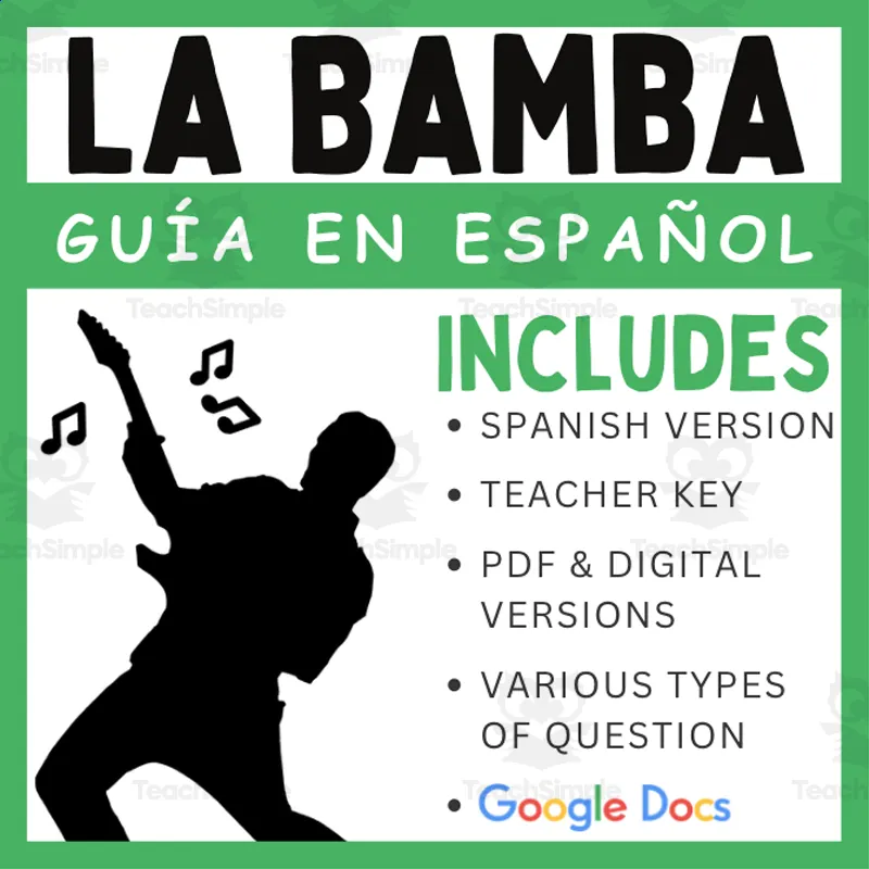 La Bamba (1987): Complete Movie Question in Spanish by Teach Simple