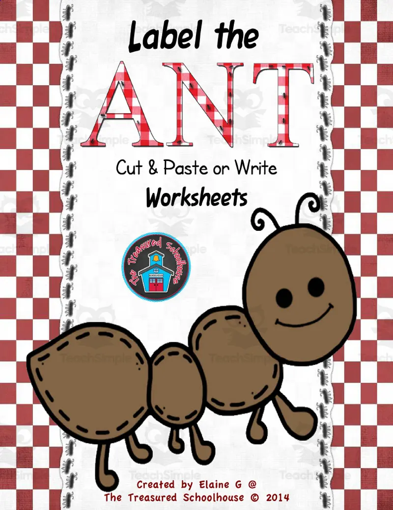 Label the Ant Worksheets by Teach Simple