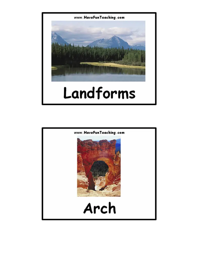 Landforms Flash Cards by Teach Simple