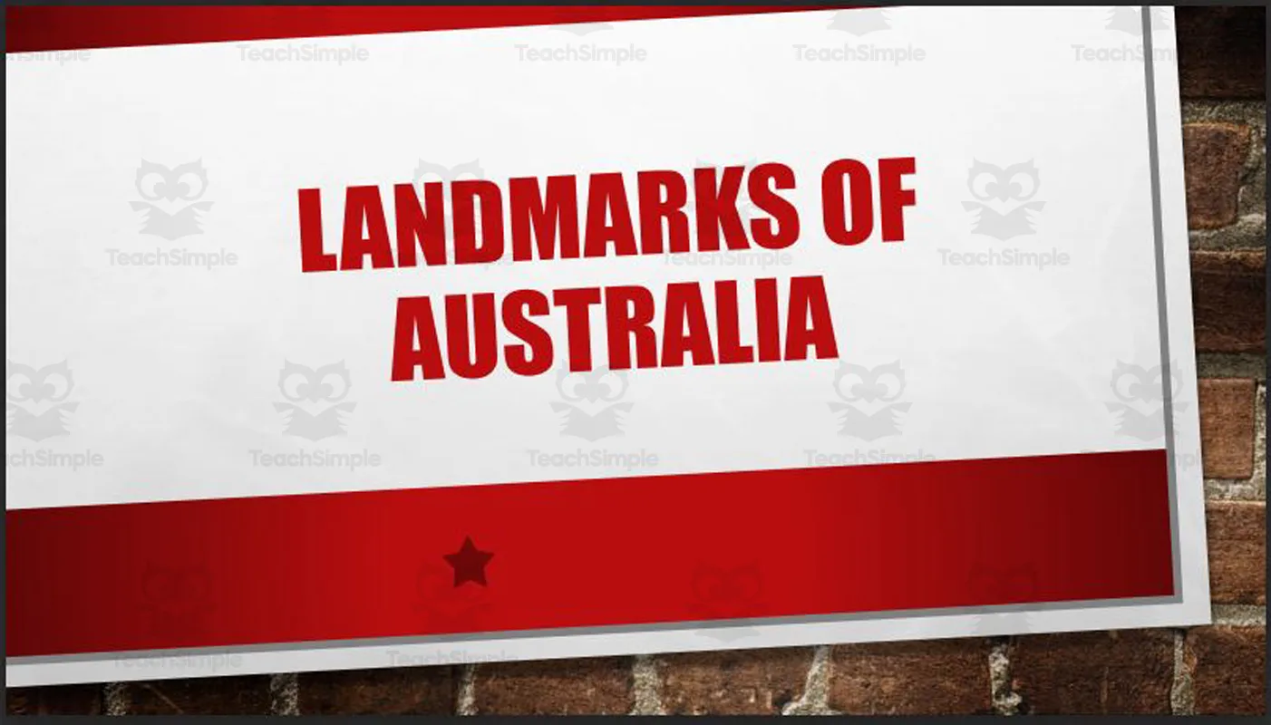 Landmarks of Australia PowerPoint by Teach Simple