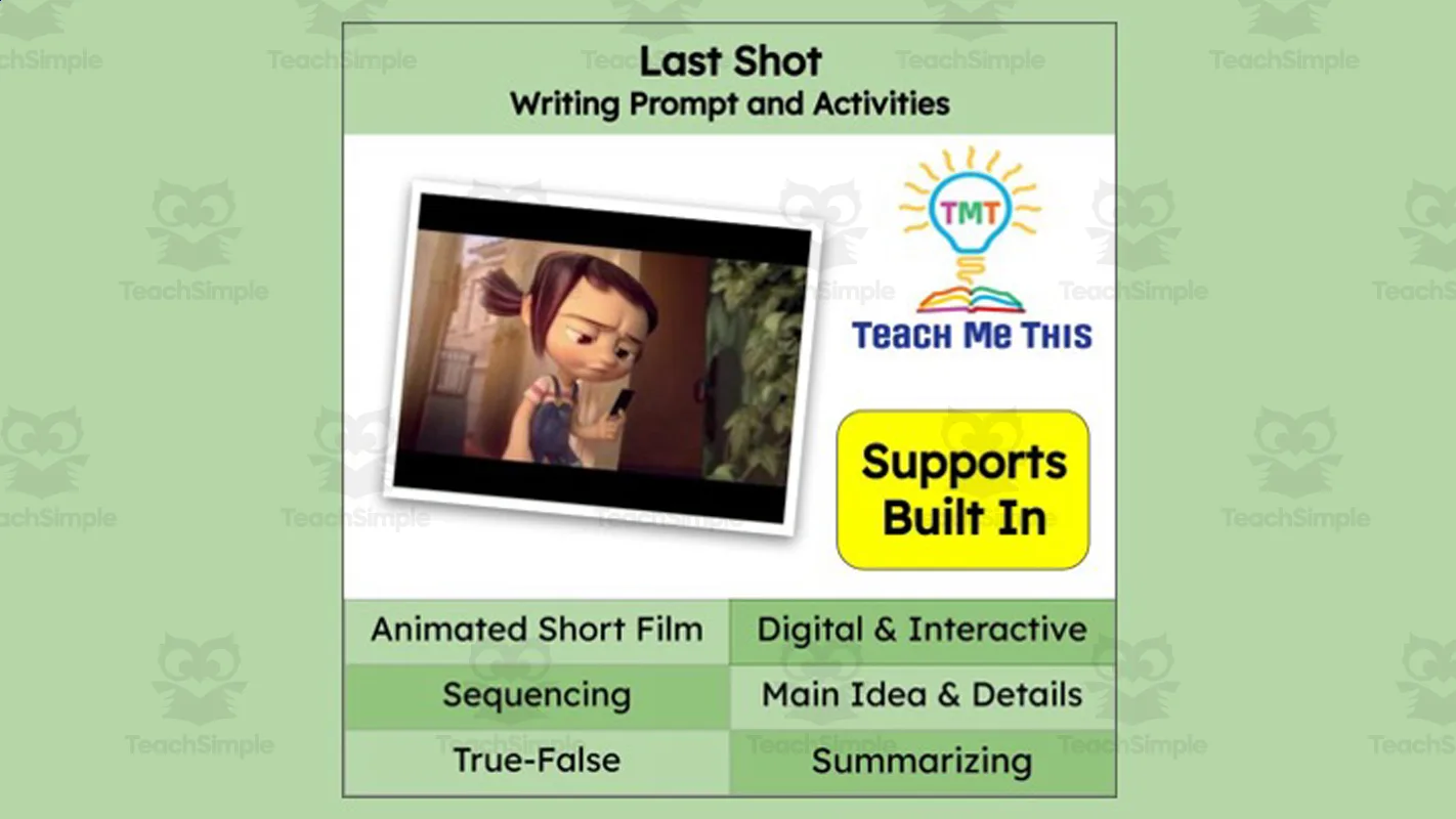 Last Shot Animated Writing Activity | Short Film by Teach Simple