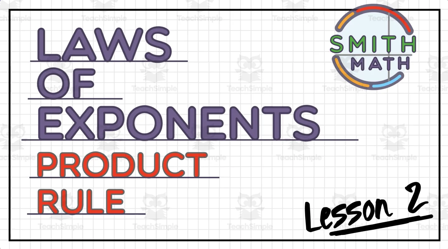 Laws of Exponents Lessons | Lesson 2: Product Rule by Teach Simple