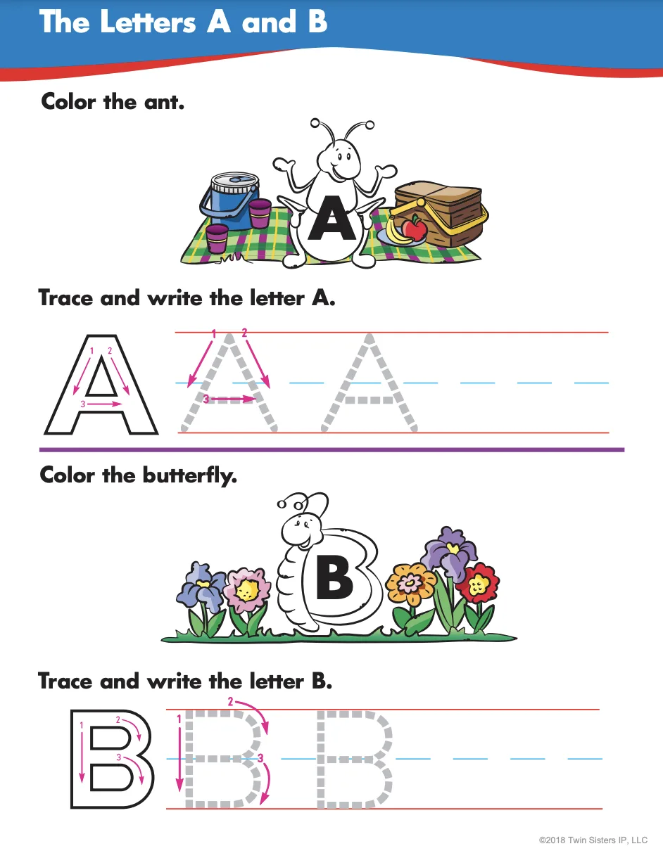 Learning Letters Printable Workbook by Teach Simple
