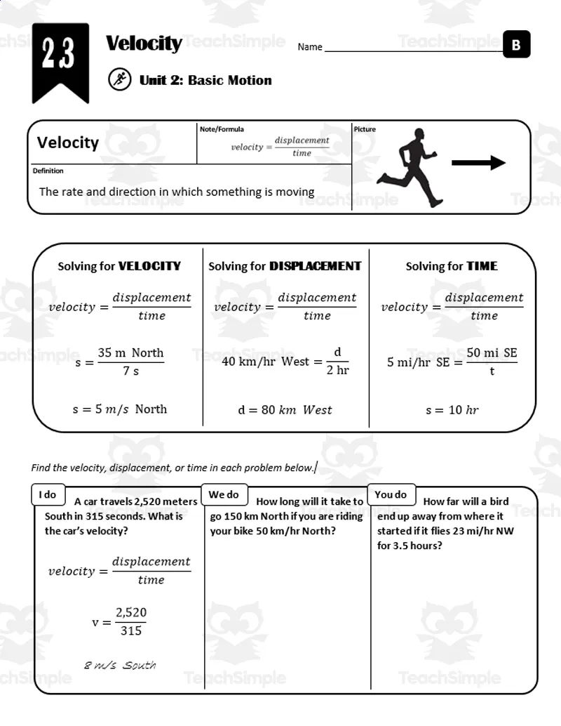 Lesson 2 3 Velocity By Teach Simple Lesson 2 3 Velocity By Teach Simple