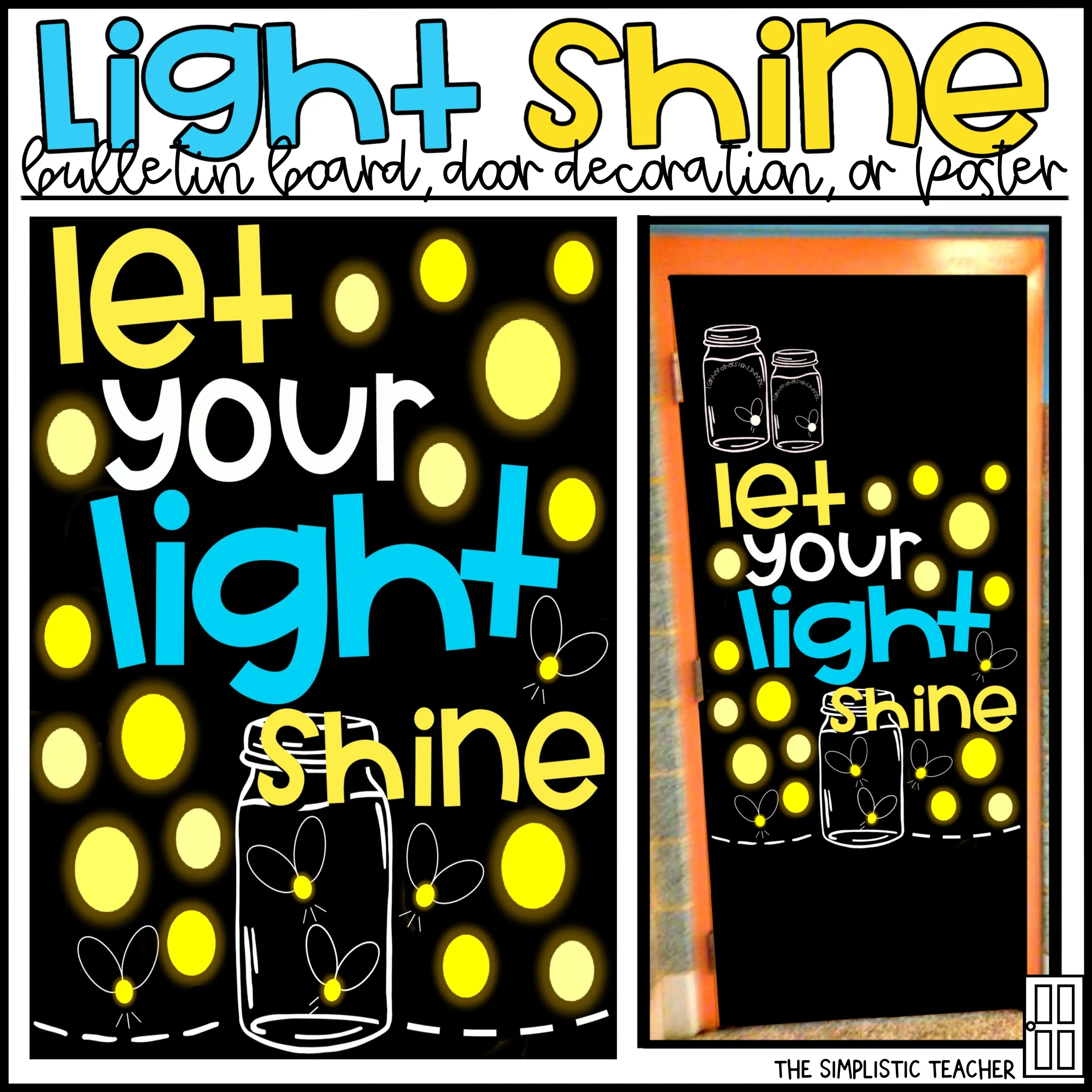 Let Your Light Shine Bulletin Board Kit, Door Decoration Set, or Poster ...