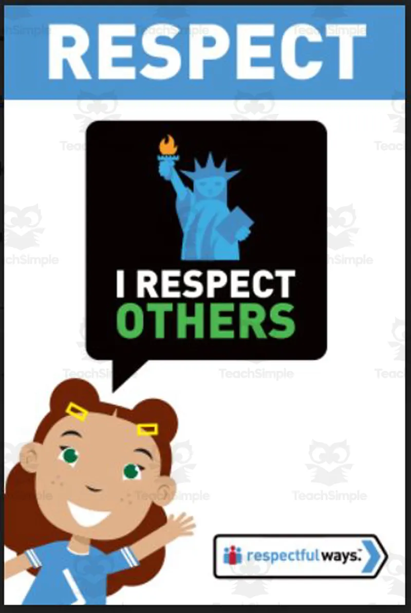 Let's Chat Conversation Cards | "I Respect Others" by Teach Simple