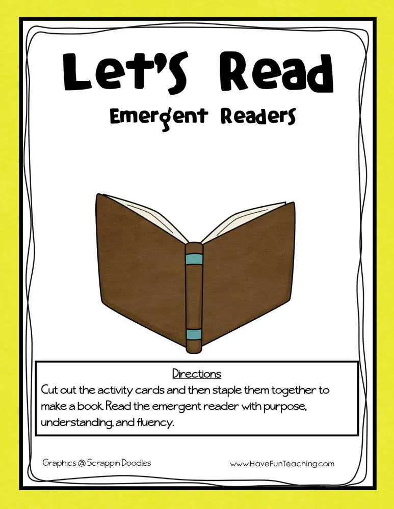 Let's Read Emergent Readers Activity by Teach Simple